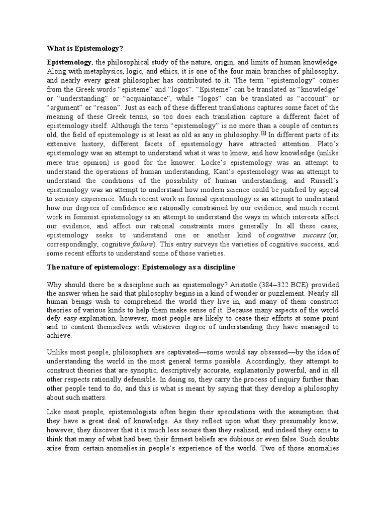 1659772764083_Introduction to Epistemology | PDF | Epistemology | Knowledge