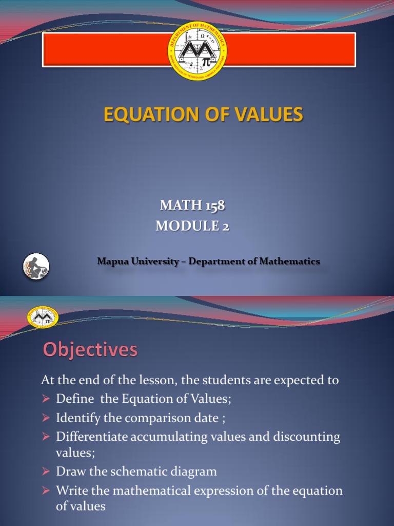 7 Math158 Module 2 Equation of Values | PDF | Equations | Mathematics