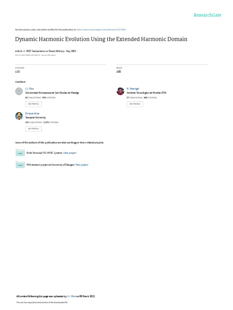 Dynamic Harmonic Evolution Using The Extended Harmonic Domain | PDF | Matrix (Mathematics ...