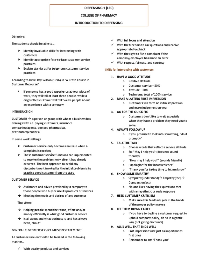 Dispensing 1 LEC | PDF | Pharmacy | Pharmacist