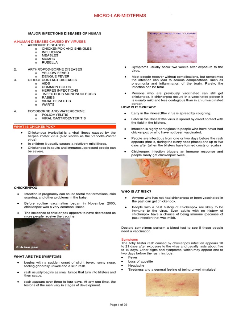 Microbio Lab Midterms | PDF | Influenza | Measles