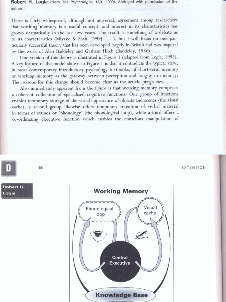 Logie, R.H. 1999 | PDF | Memory | Working Memory