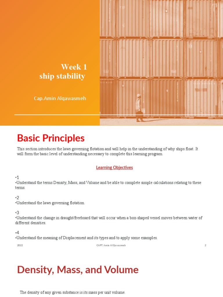 Ship Stability OOW Basic Principle | PDF