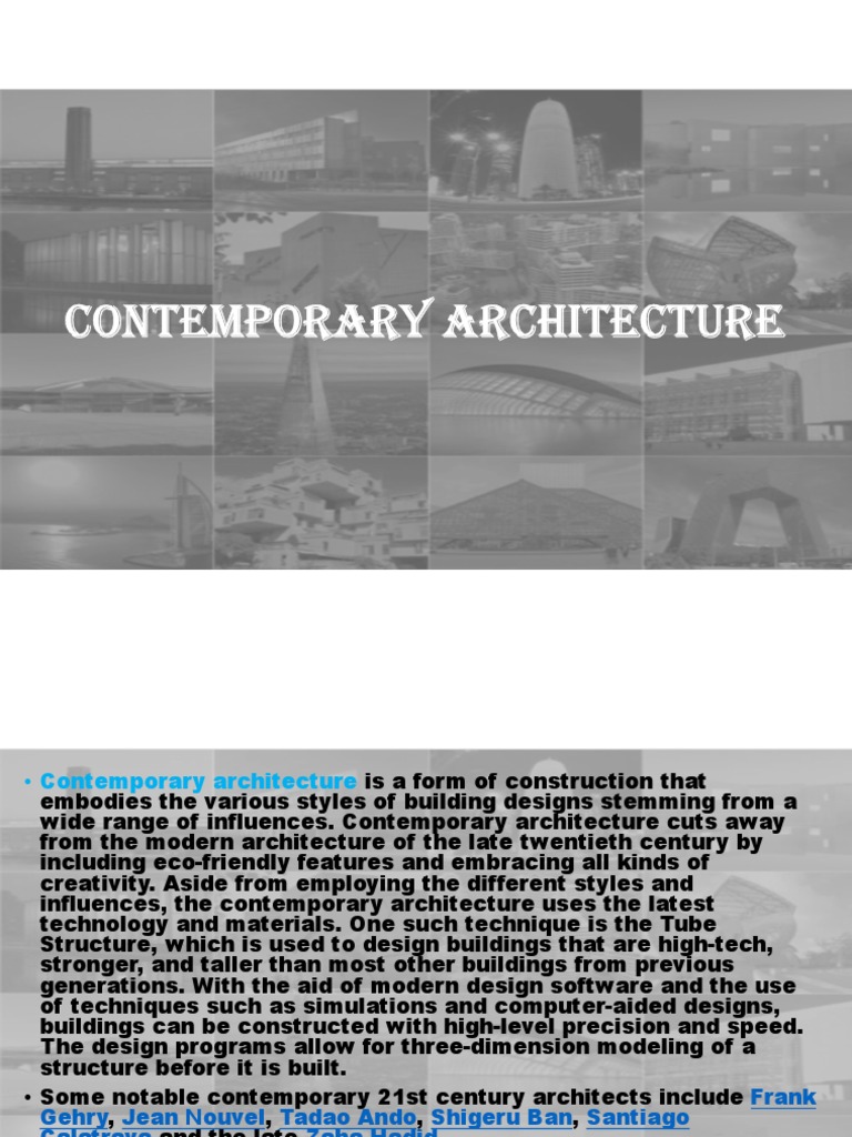 Contemporary Architecture | PDF | Economic Sectors | Architectural Design
