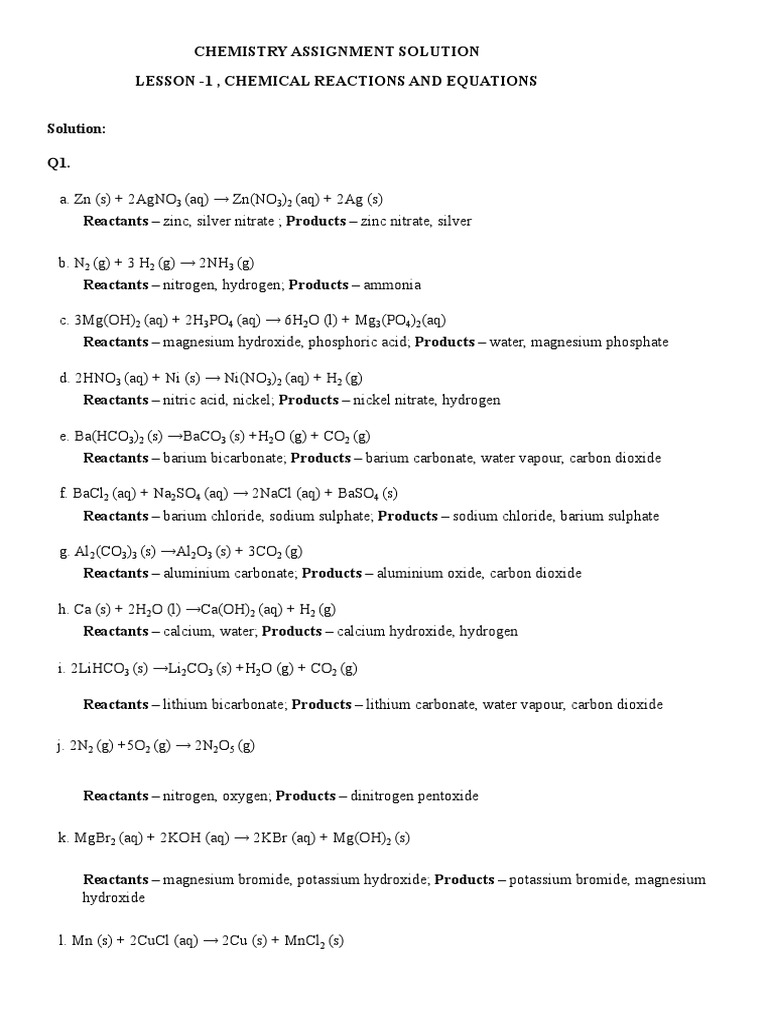 L-1, Chem WS-1 Sol. | PDF | Hydroxide | Redox
