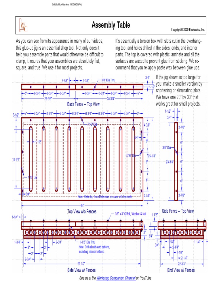 Assembly Table Plan | PDF