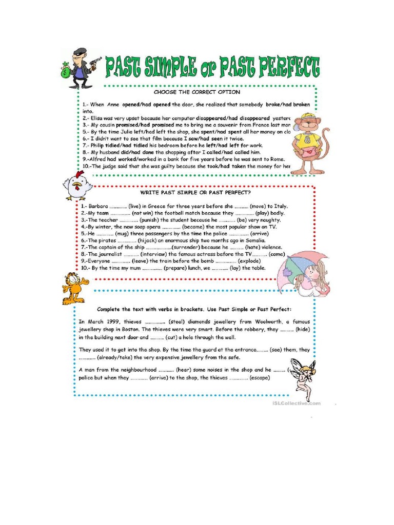 Past Simple Past Perfect Exercise | PDF