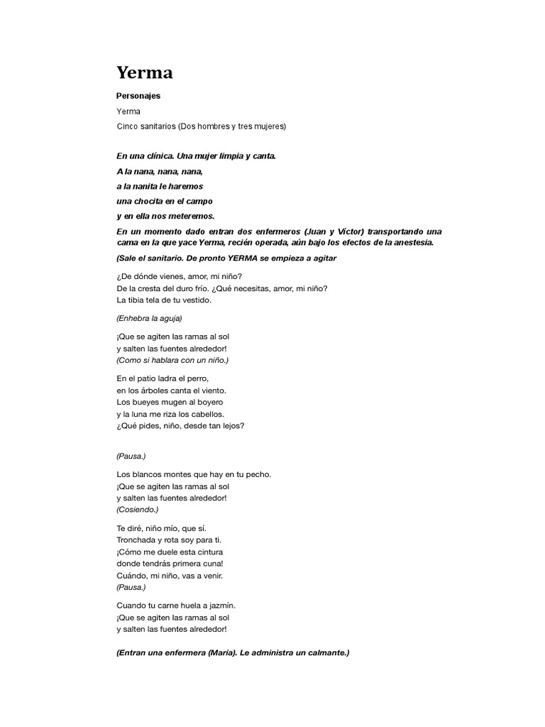Yerma Escenas | PDF