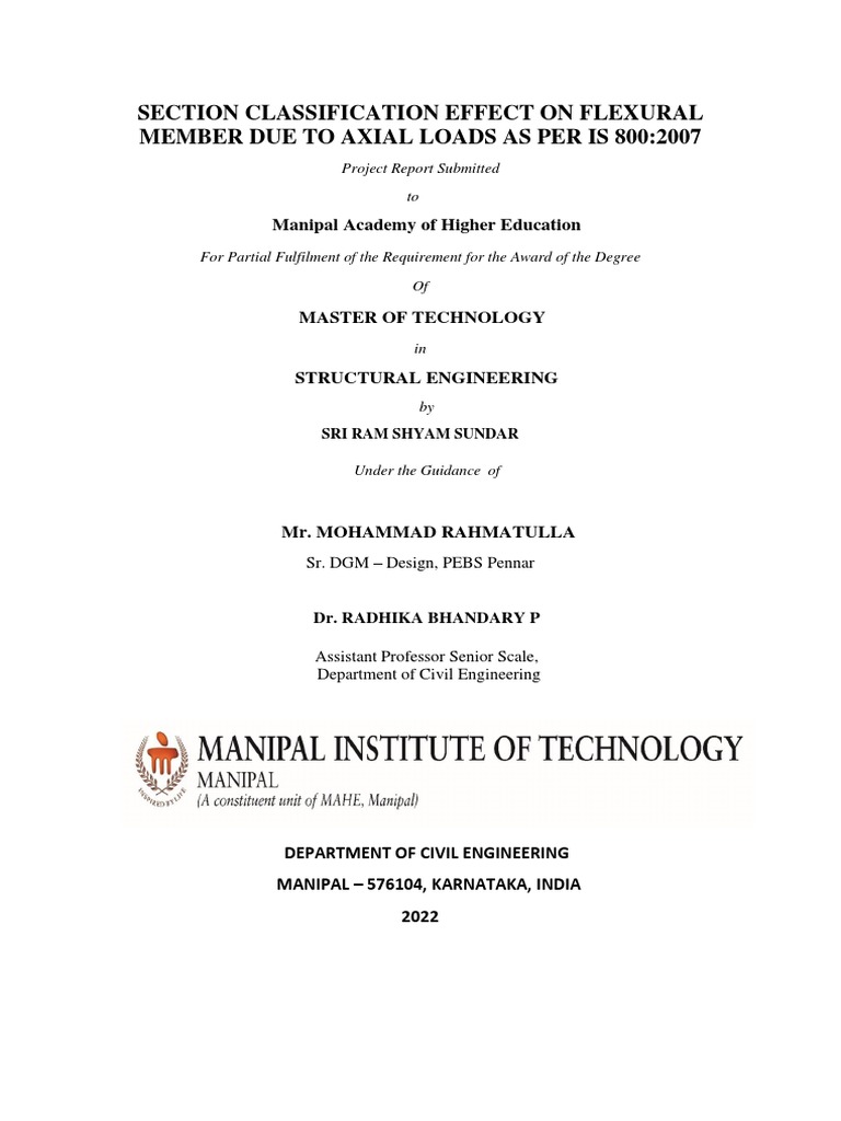 Section Classification in Flexural Members | PDF | Buckling | Beam ...