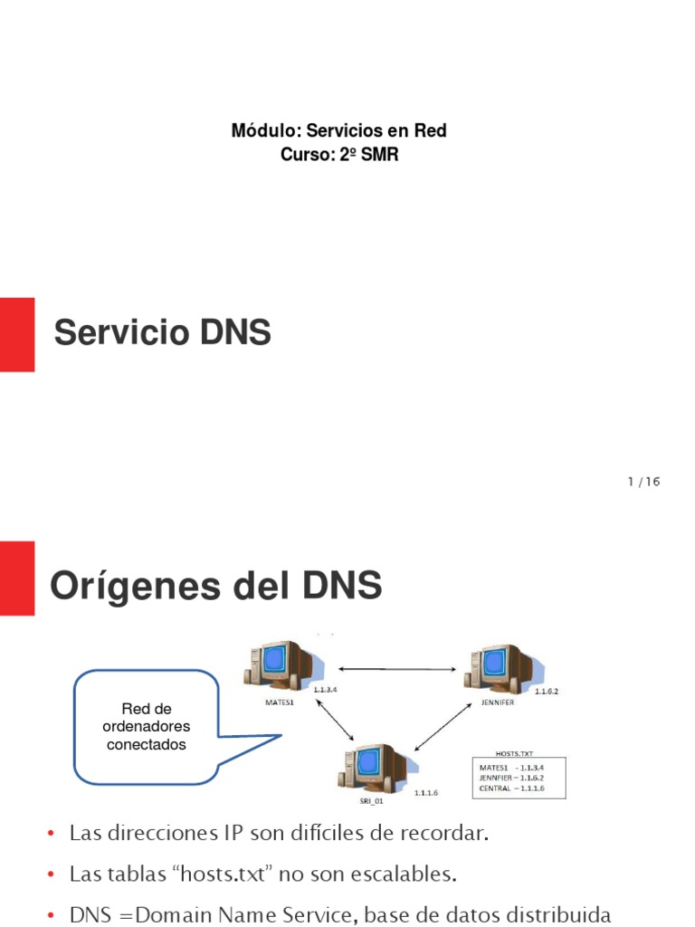 Presentacion DNS | Descargar gratis PDF | sistema de nombres de dominio | Nombre de dominio