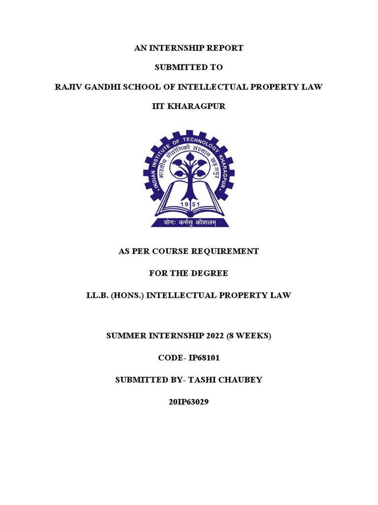 INTERNSHIPS Report | PDF | Patent