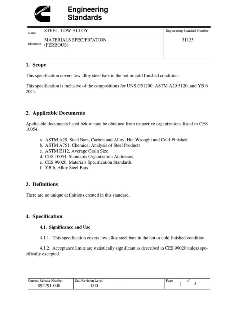Engineering Standards: 1. Scope | PDF