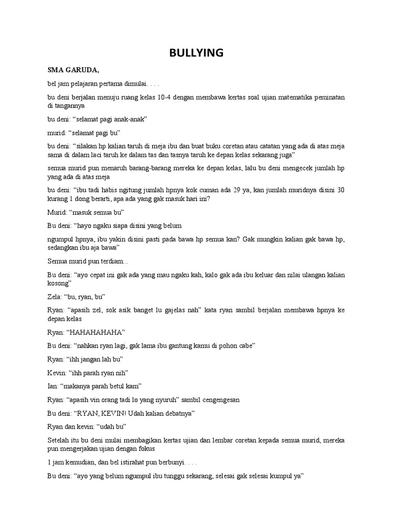 Naskah Drama Bahasa Dan Sastra Indonesia X-D | PDF