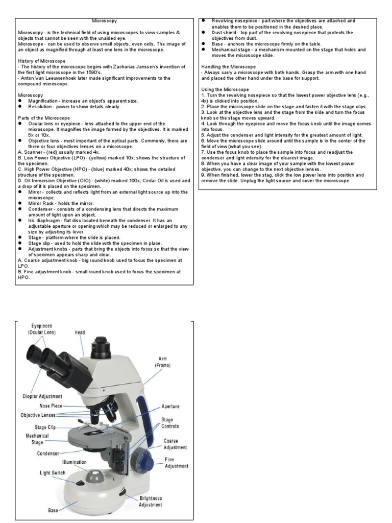 Micros | PDF | Microscope | Electromagnetic Radiation