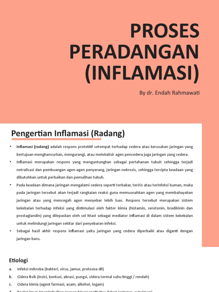 Proses Inflamasi dan Penyebabnya | PDF