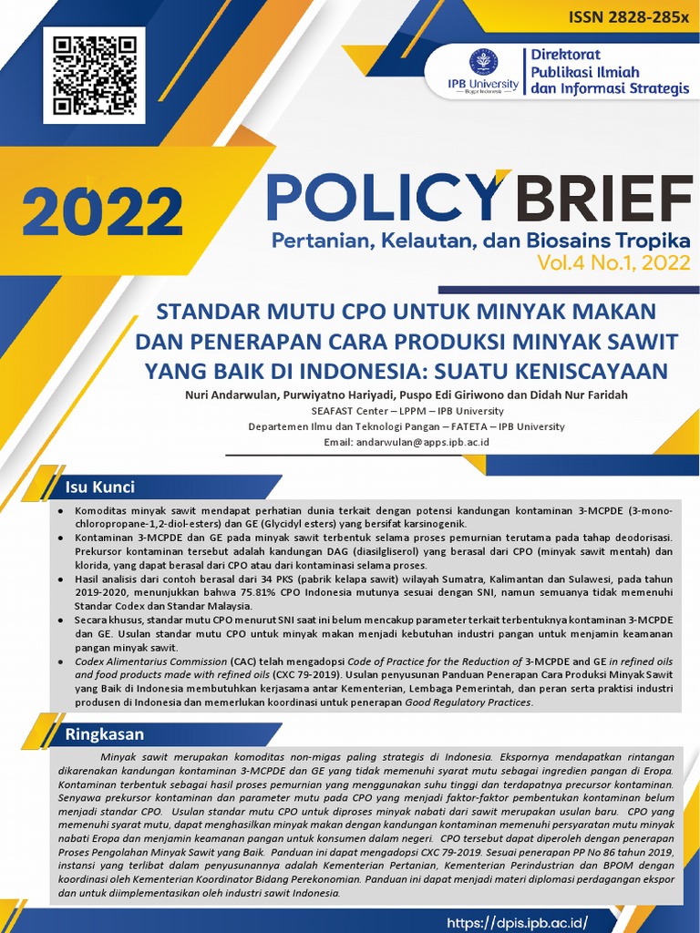 Standar Mutu CPO | PDF