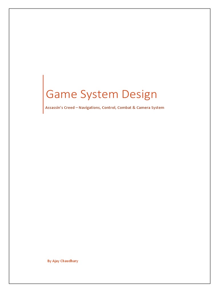 Game Design System - Assasin Creed | Download Free PDF | Knife | Blade