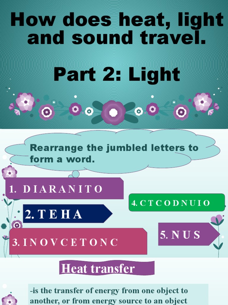 How Does Heat, Light and Sound Travel (Light) (Autosaved) | PDF