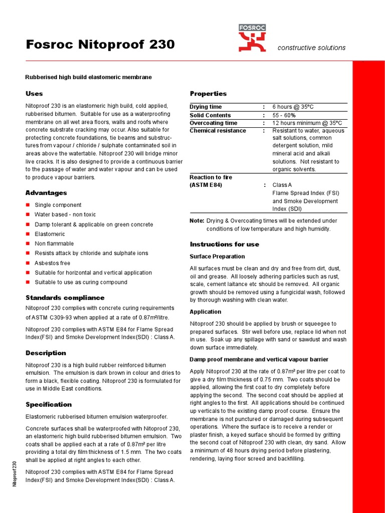 Nitoproof 230 UAE | PDF