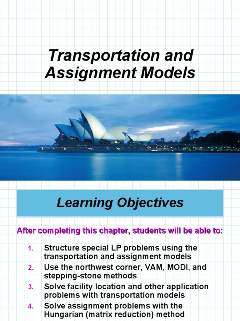 Transportation And Assignment Models Pdf Mathematical Optimization Linear Programming 0401