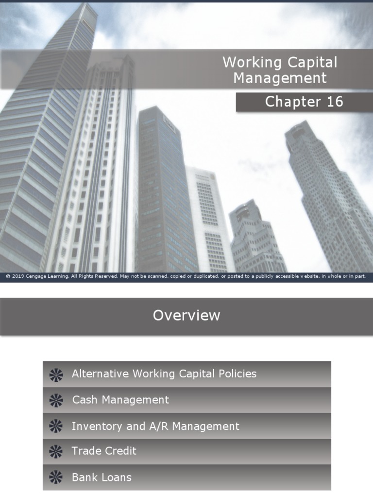 Chapter 16 - Working Capital Management 1 | PDF | Working Capital | Inventory