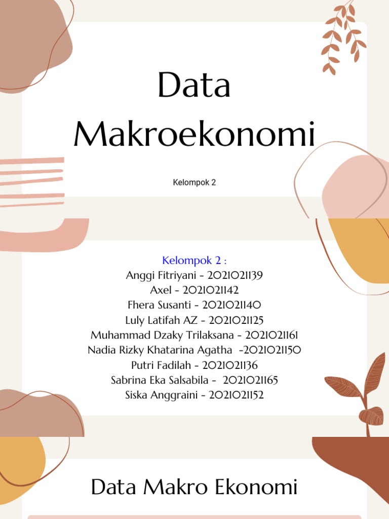 Statistik Makroekonomi dan Pengukurannya | PDF