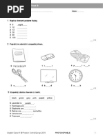 Test Diagnostyczny Z Języka Angielskiego - 4 Klasa | PDF
