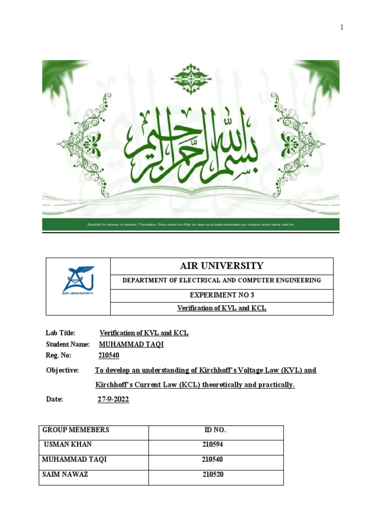 Lab 3 Pdf Series And Parallel Circuits Electrical Resistance And Conductance