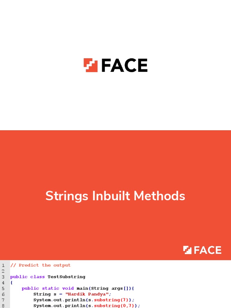 String Inbuilt Methods | PDF | String (Computer Science) | Software