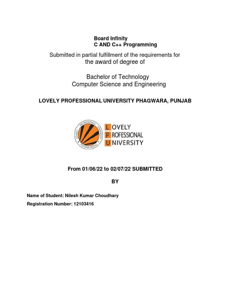 Summer Training Report | PDF | C (Programming Language) | Pointer (Computer Programming)