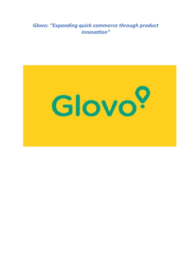 GLOVO | PDF | E Commerce | Mobile App