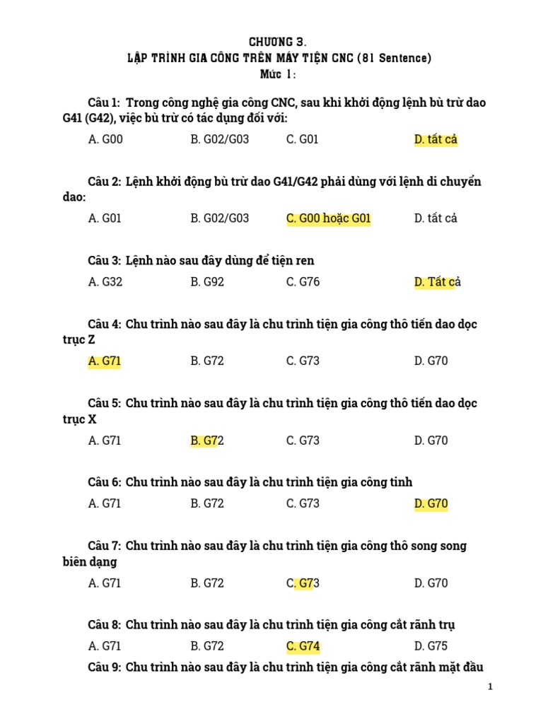 On Tap CNGC CNC - C3 Dap An | PDF