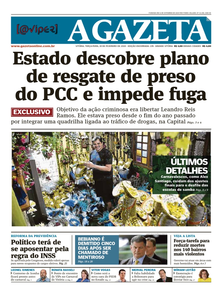 A Gazeta ES - 19 02 2019 | PDF