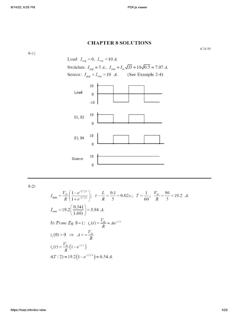 Danial W Hart Chap 8 Solutions | PDF