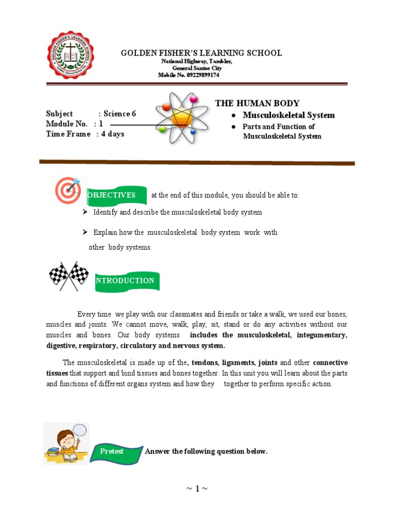 MODULE 1 2ND QUARTERScience 6 EDIT | PDF | Human Musculoskeletal System ...