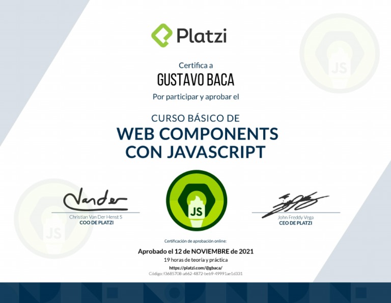 Diploma Web Components Javascript Pdf