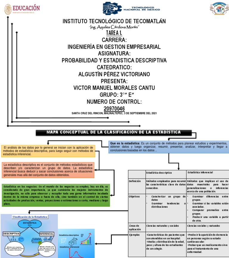Mapa Conceptual de La Clasificación de La Estadística | PDF ...