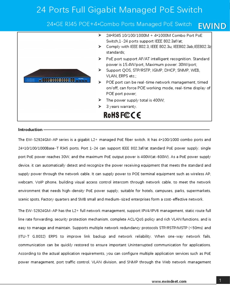 Switch Ficha Tecnica | PDF