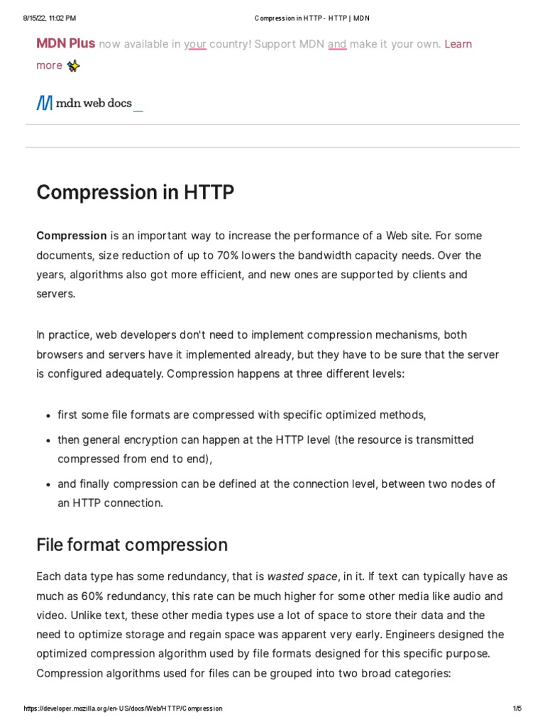 Compression Mozilla | PDF | Data Compression | Hypertext Transfer Protocol