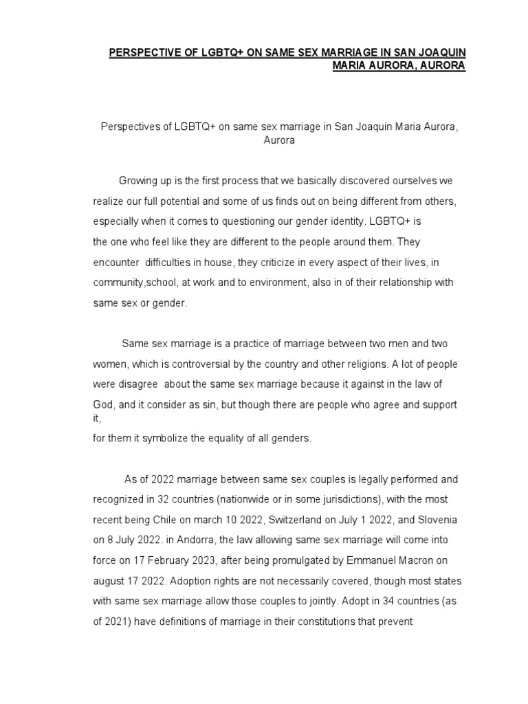 Perspective of LGBTQ | PDF