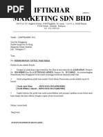 Contoh Surat Permohonan Sebut Harga | PDF