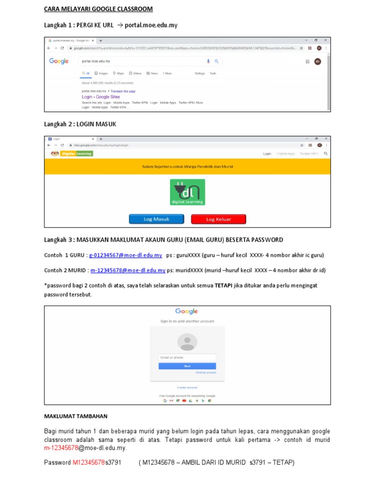 Cara Melayari Google Classroom | PDF