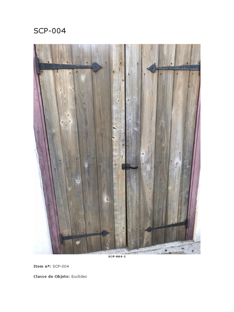 SCP 004 | PDF | Estado | Tempo