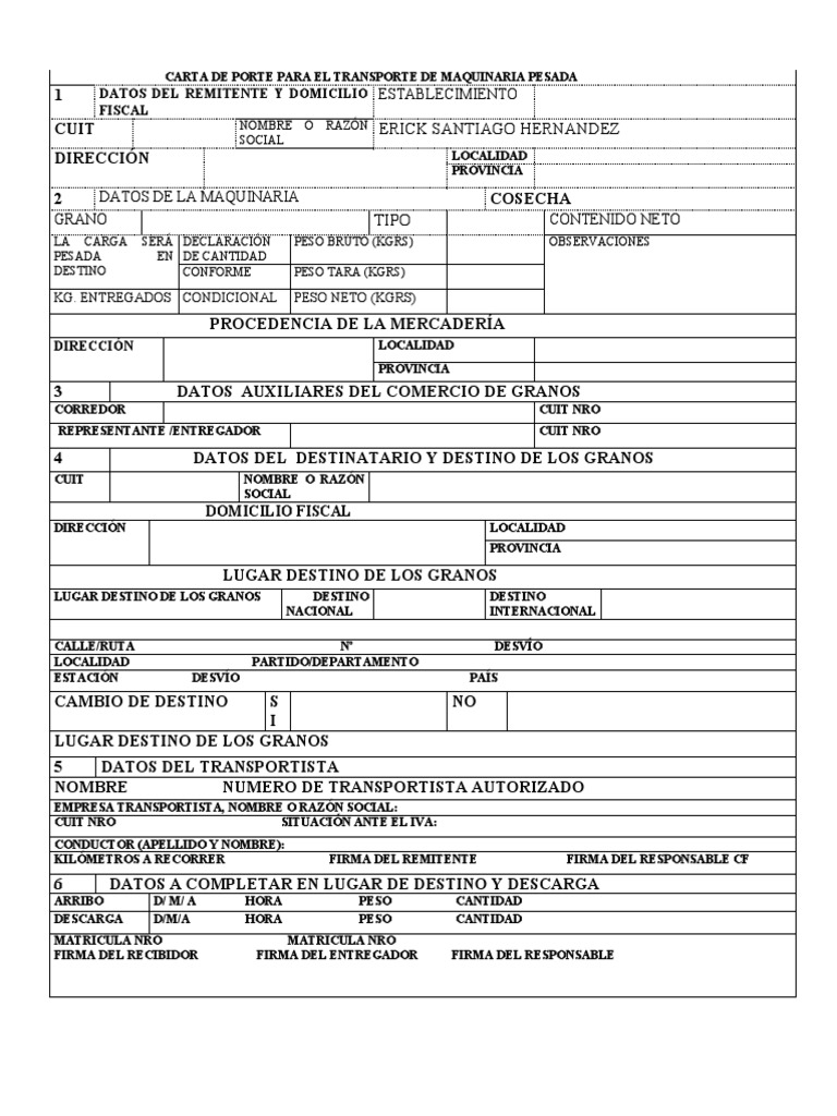 Carta Porte Formato | PDF | Transporte