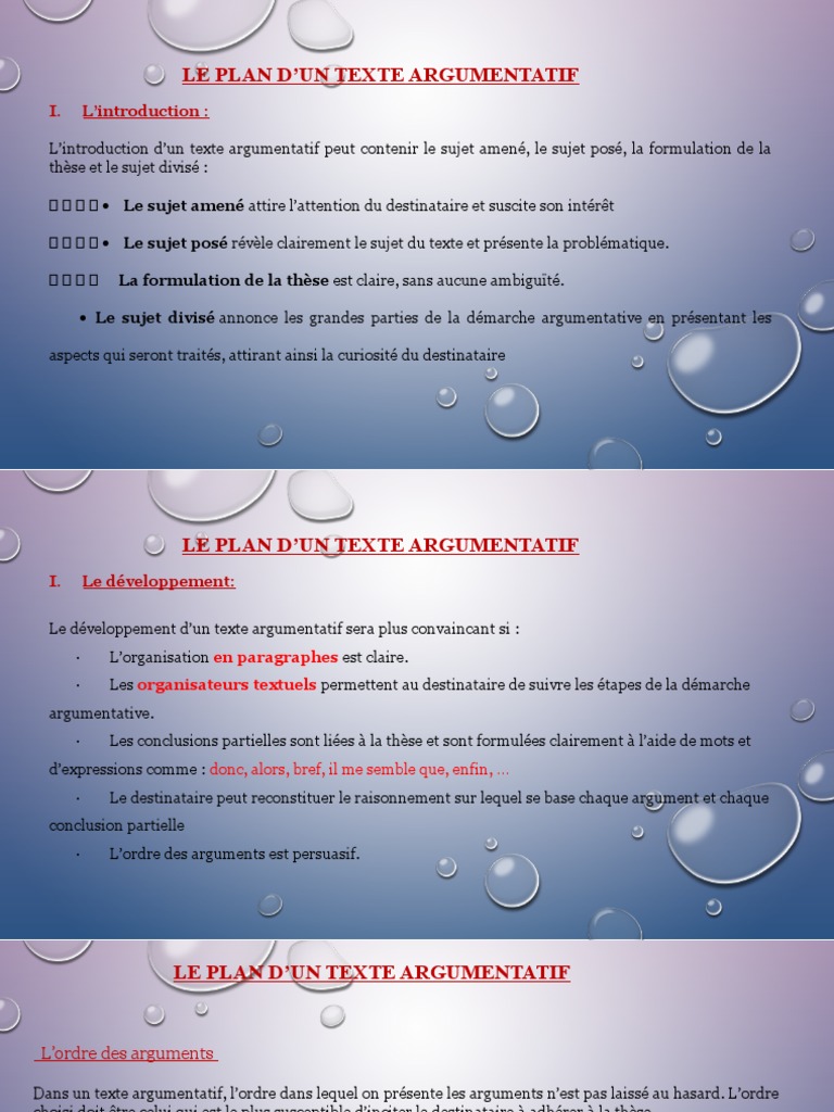 Texte Argumentatif Pdf