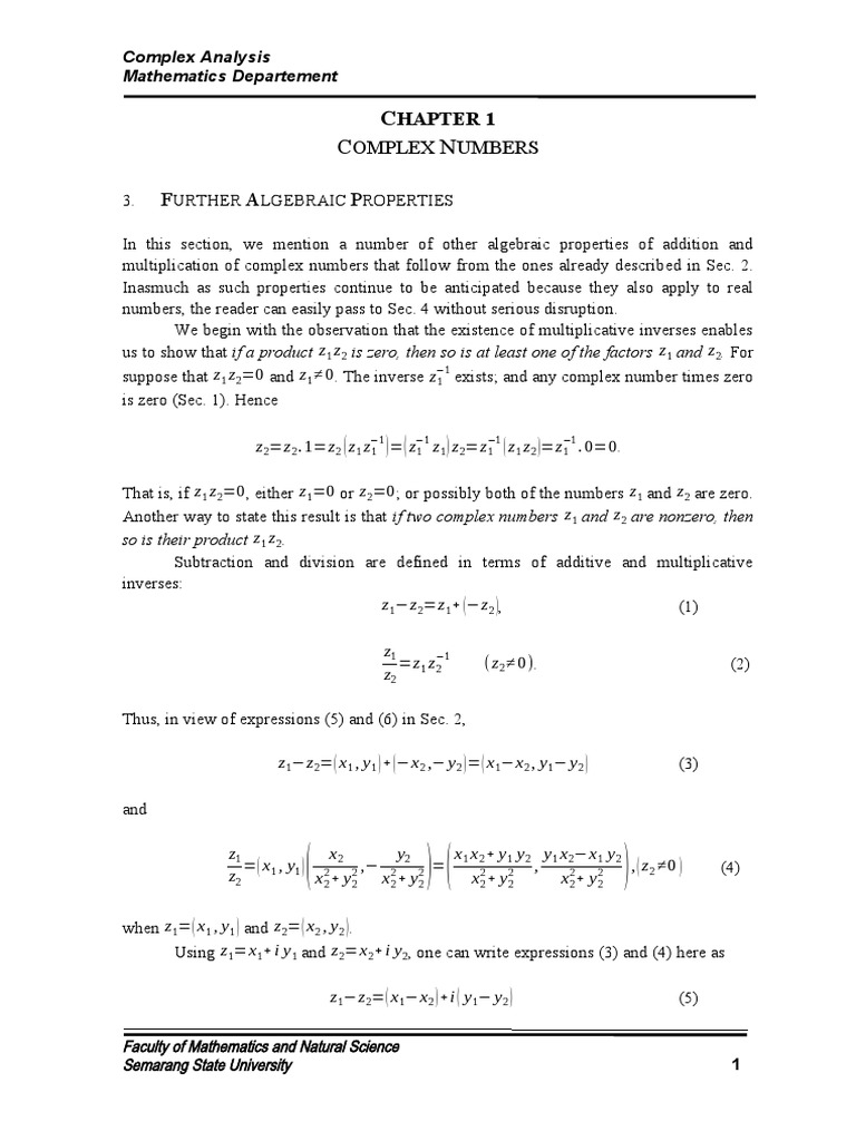 Course Learn-Chapter 1. Section 2 | PDF | Complex Number | Elementary ...