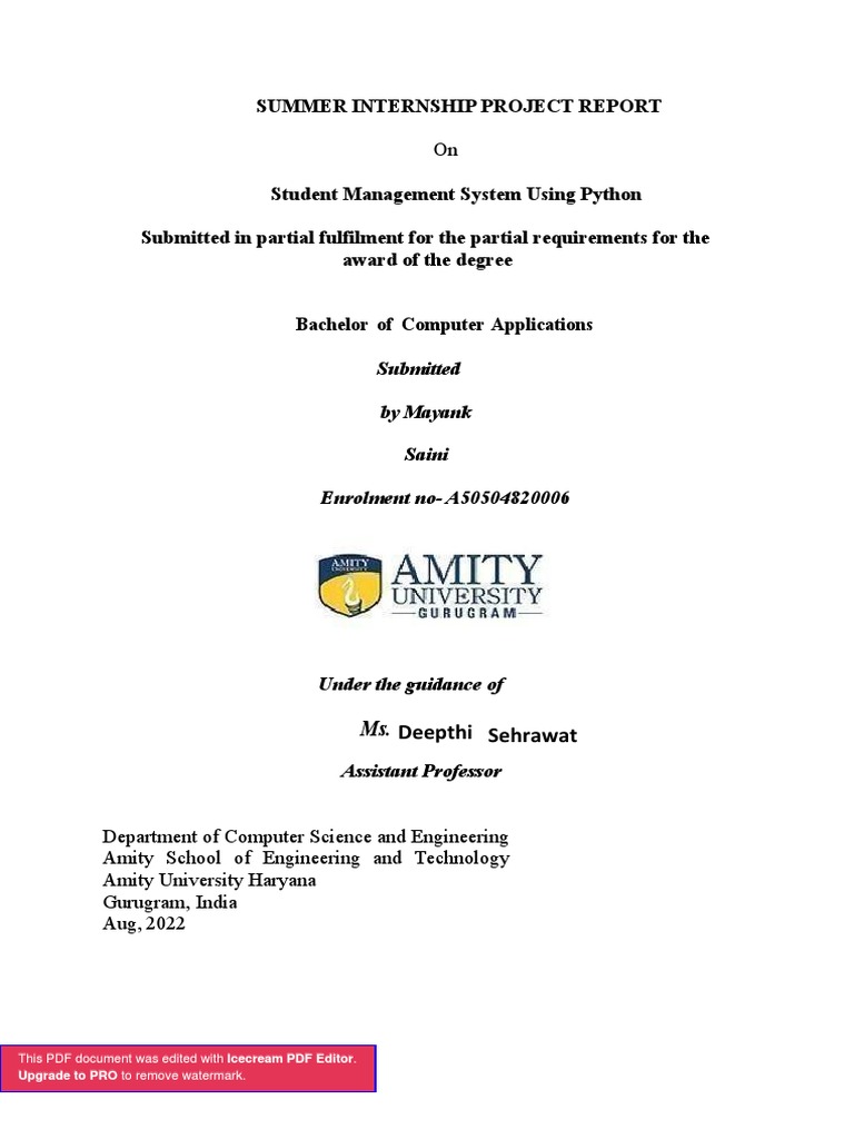Mayank Saini-06 Final Summerintership Report | Download Free PDF ... Mayank Saini-06 Final Summerintership Report | Download Free PDF ...