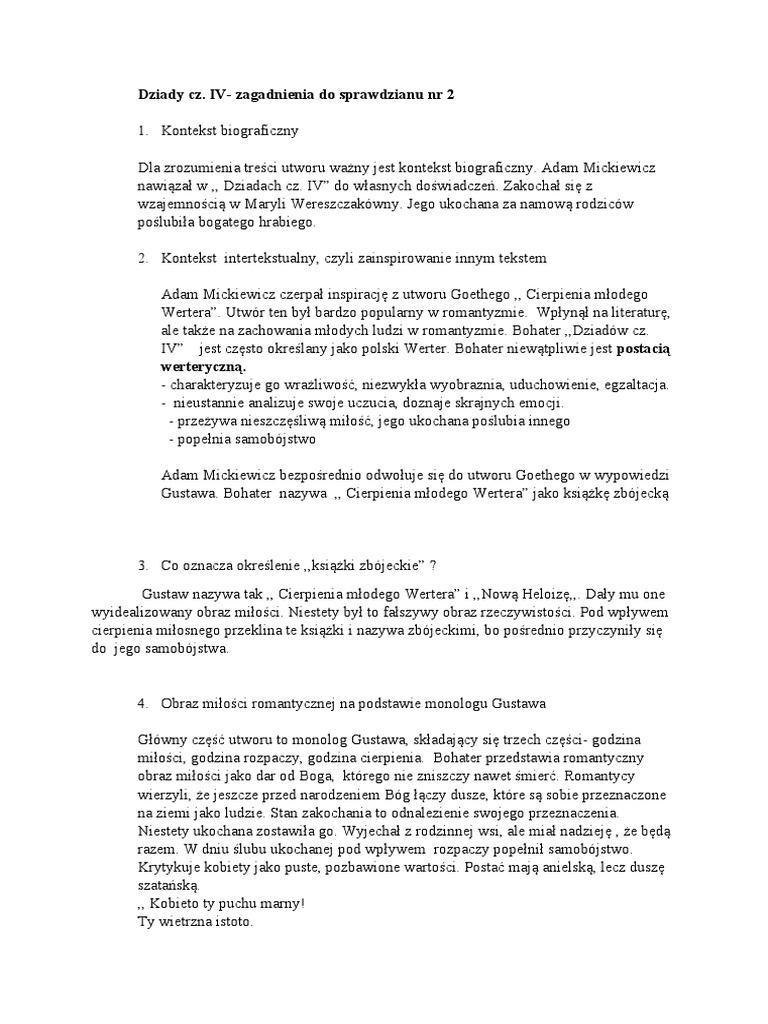 Dziady CZ - IV | PDF