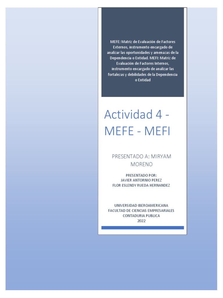 Actividad 4 - MEFE - MEFI | PDF | Business | Economias