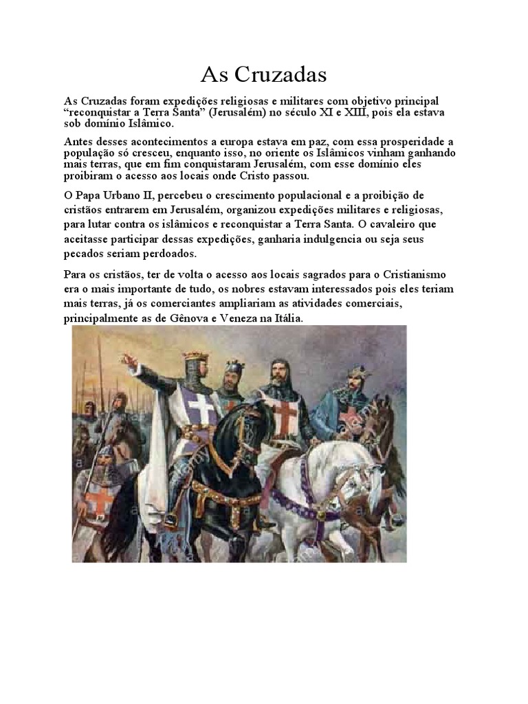 As Cruzadas | PDF | Cruzadas | Império Bizantino
